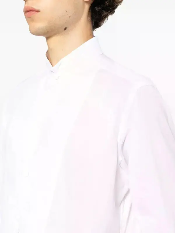 TOM FORD Bib-front Band-collar Shirt - White