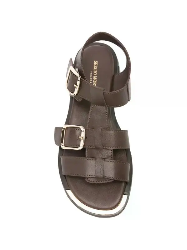 SERGIO MORETTI FIRENZE Buckle-fastening Leather Sandals