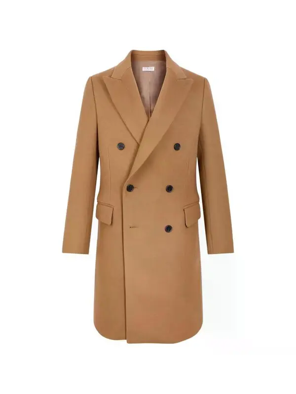 FURSAC Double-breasted Herringbone Overcoat