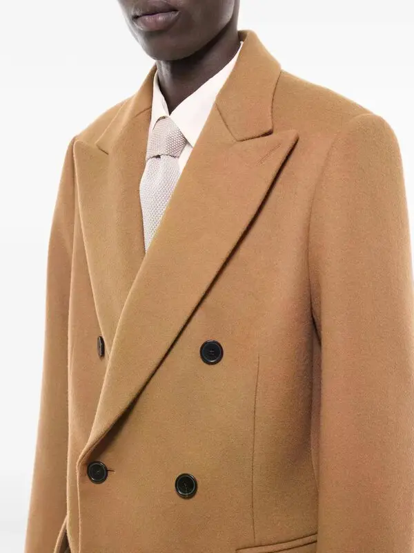 FURSAC Double-breasted Herringbone Overcoat