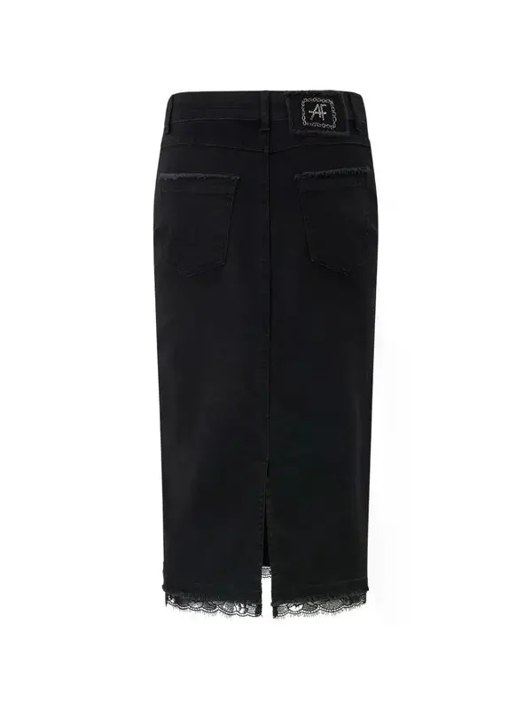 Alberta Ferretti Lace-trim Midi Skirt
