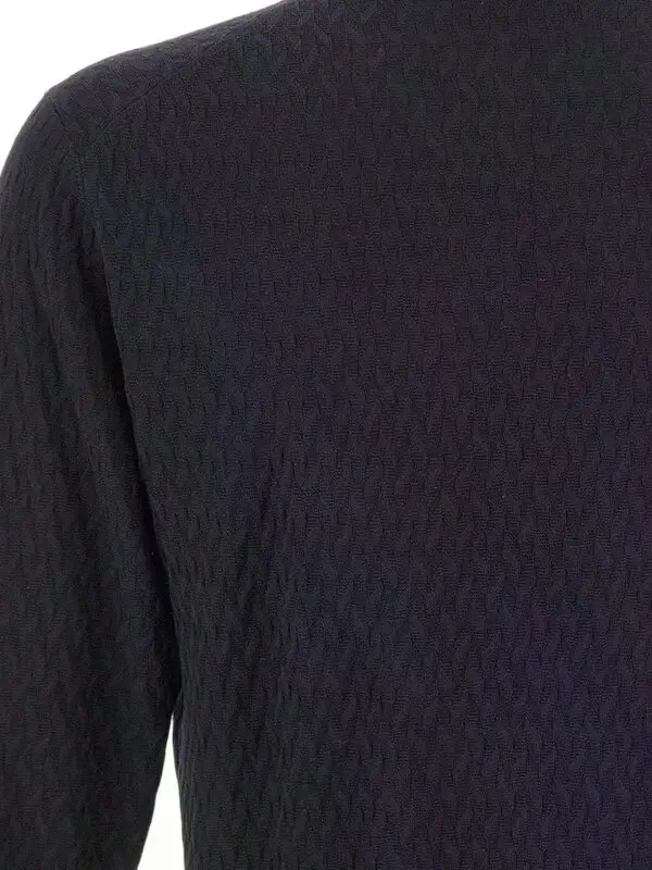 FILIPPO DE LAURENTIIS Herringbone Knit Mock Neck Sweater