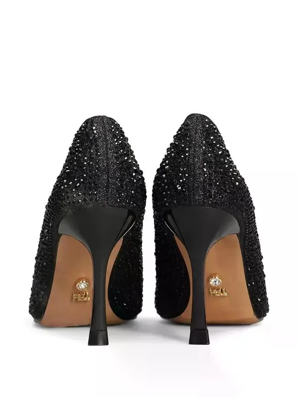 TWENTY FOURHAITCH Teylor Crystal-embellished Pointed-toe Pumps - Black
