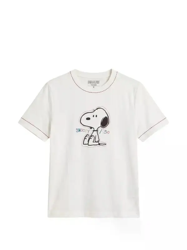 Chinti & Parker Snoopy-embroidered T-shirt