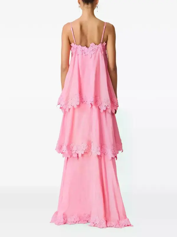 ELLIATT Tiered Lace Trim Maxi Dress
