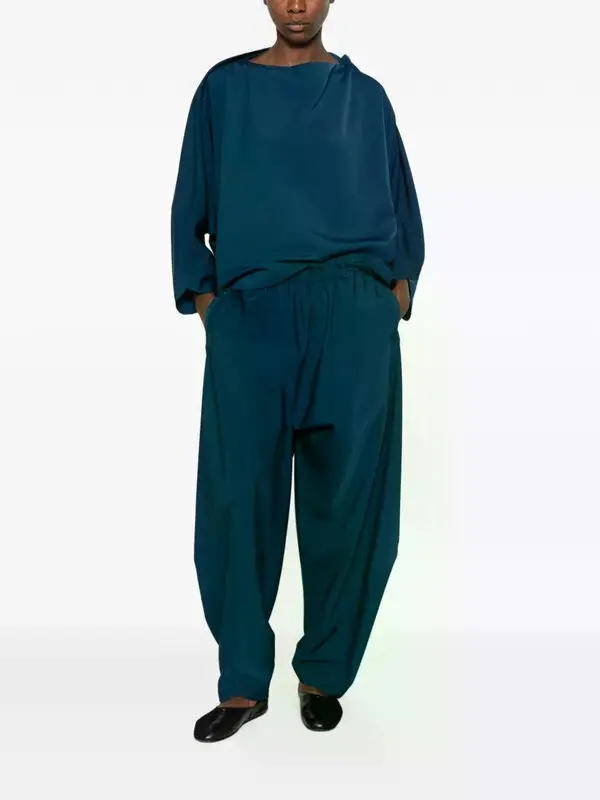 Issey Miyake Elasticated-waistband Panelled Trousers - Blue