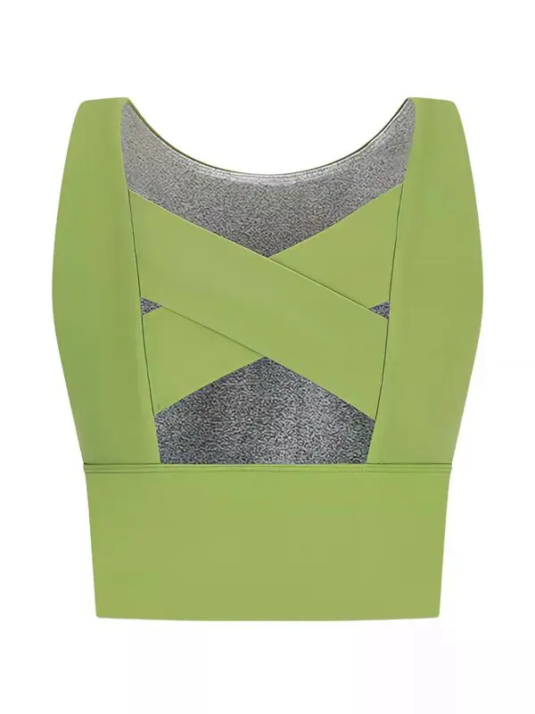 HOUSE OF GRAVITY Criss-cross Back Cropped Top