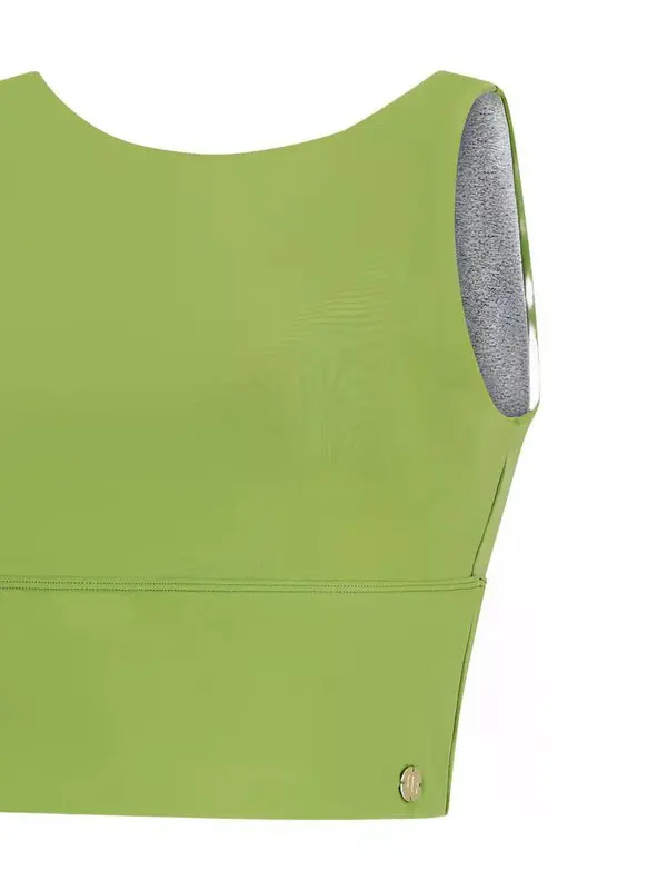 HOUSE OF GRAVITY Sleeveless Cropped Top - Green