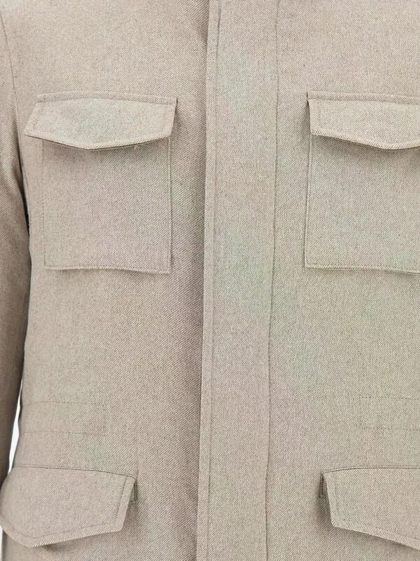 BARBA NAPOLI Fur-collar Four-pocket Jacket