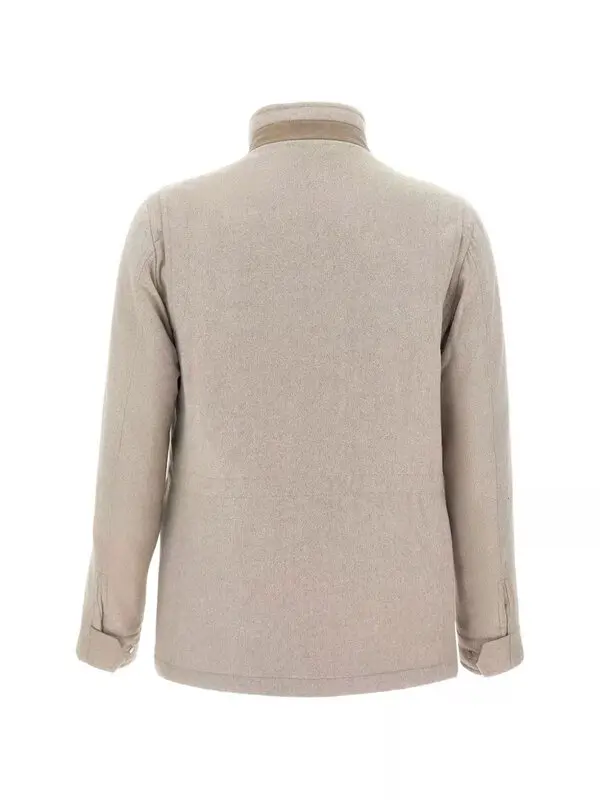 BARBA NAPOLI Fur-collar Four-pocket Jacket