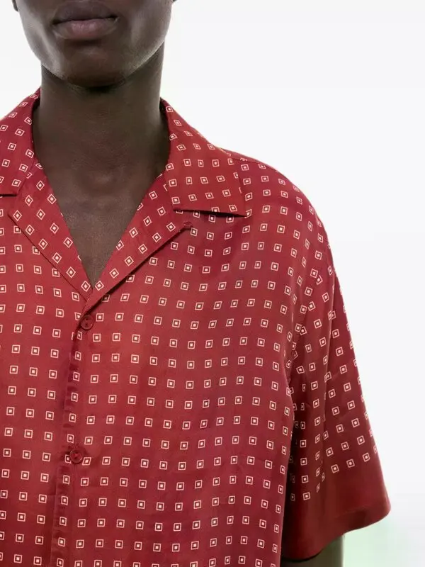 FURSAC Geometric-pattern Short-sleeve Shirt