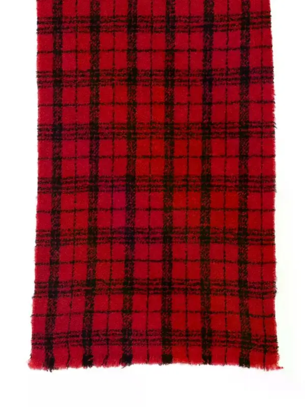 Destin Checked Fringed Scarf