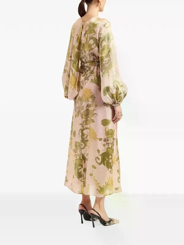 La DoubleJ Brigid Dress In Floral Chiffon Lurex