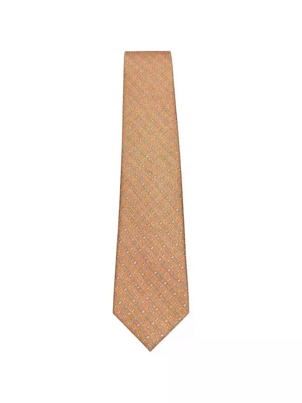 TOMBOLINI Geometric-pattern Tie - Orange
