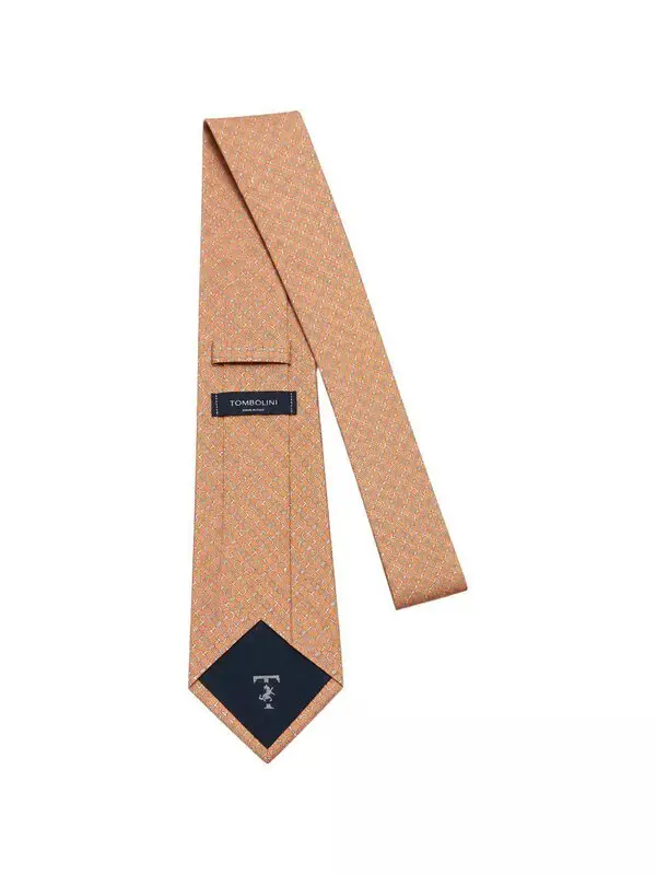 TOMBOLINI Geometric Pattern Neck Tie - Orange