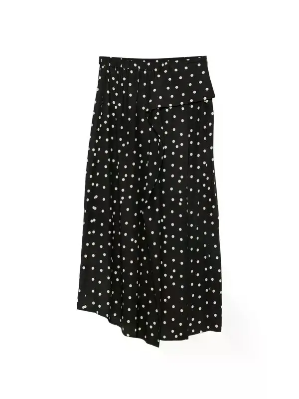 Christian Wijnants Sedona Polka Dot Ruffle Midi Skirt
