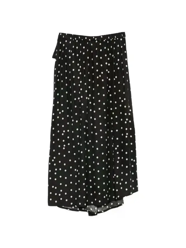 Christian Wijnants Sedona Polka Dot Ruffle Midi Skirt