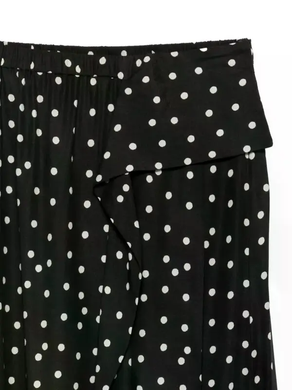 Christian Wijnants Sedona Polka Dot Ruffle Midi Skirt