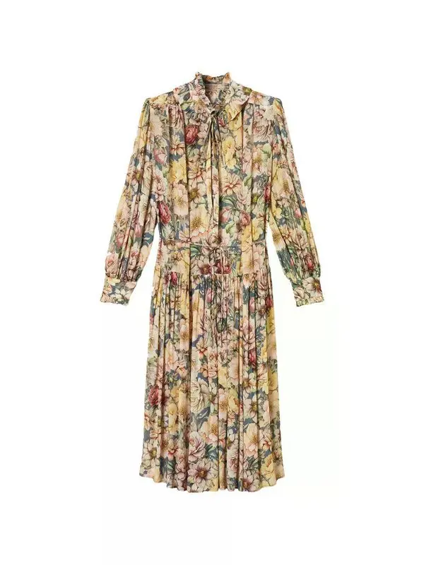 TWINSET Floral Print Crépon Maxi Dress