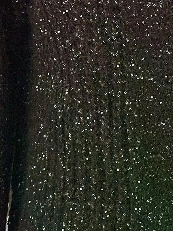 KAOS Sequin-embellished Open-knit Cardigan