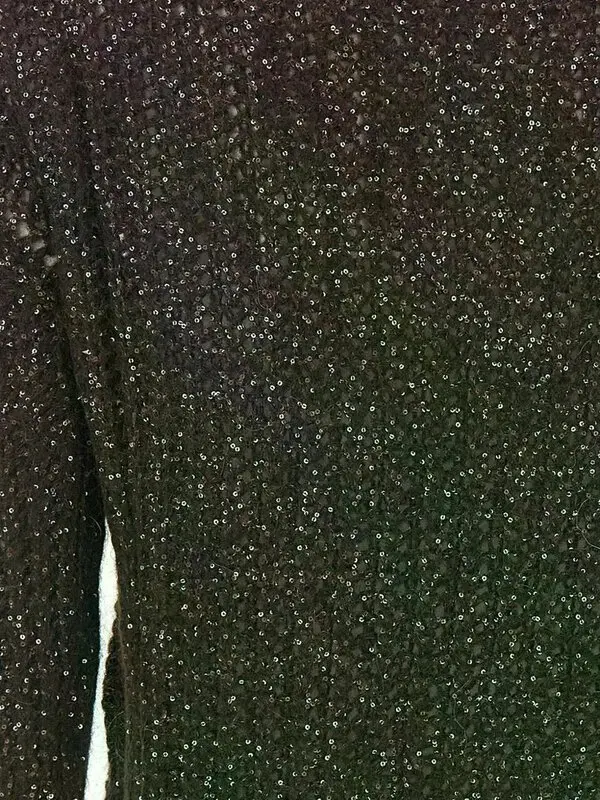 KAOS Sequin-embellished Open-knit Cardigan