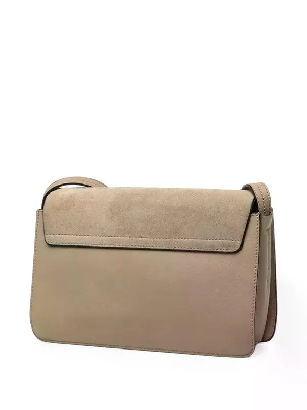 Chloé Faye Suede And Calfskin Crossbody Bag - Brown