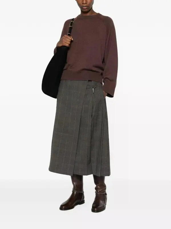 Brunello Cucinelli Raglan Sleeve Crew Neck Sweater