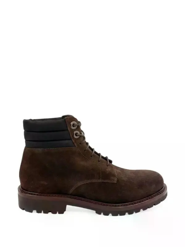 MOORER Lace-up Suede Boots