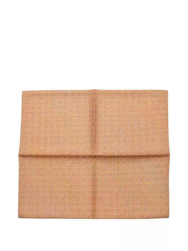TOMBOLINI Horsebit-print Pocket Square - Orange