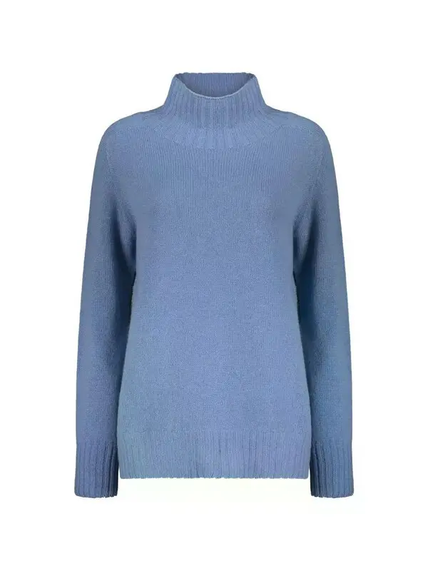 MOORER High-neck Cashmere Sweater - Blue