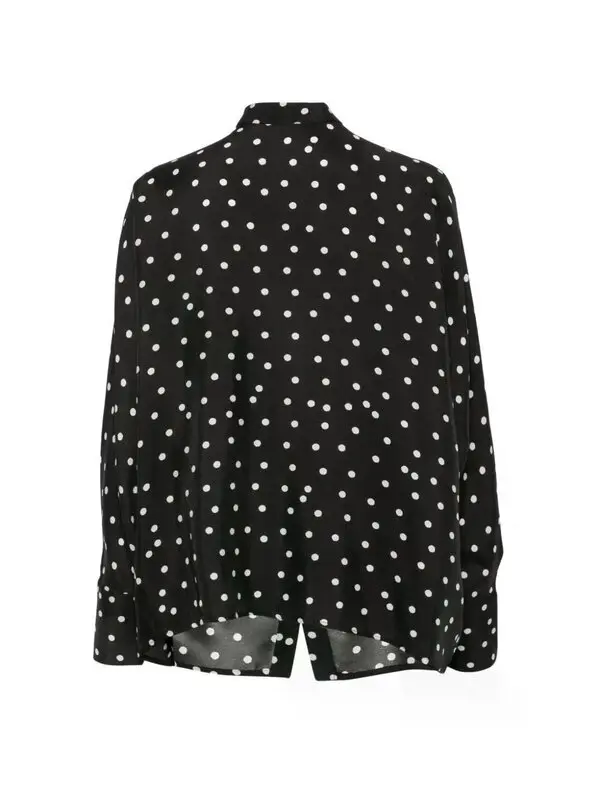 Christian Wijnants Polka-dot Tie Neck Blouse