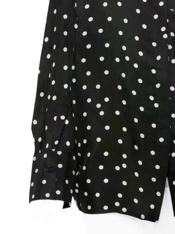 Christian Wijnants Polka-dot Tie Neck Blouse