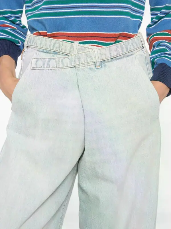 DARKPARK Crossover-waist Wide-leg Jeans