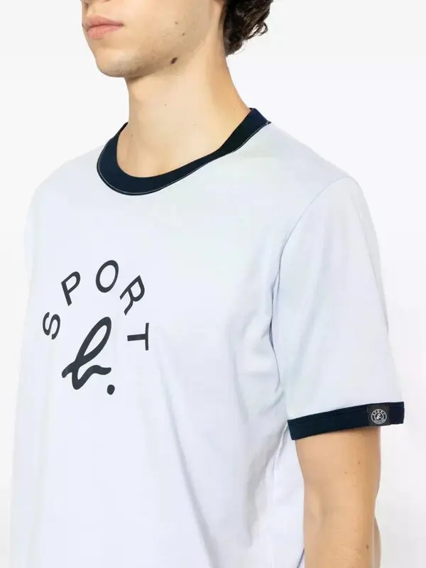 AGNES B. Logo-print T-shirt - Blue