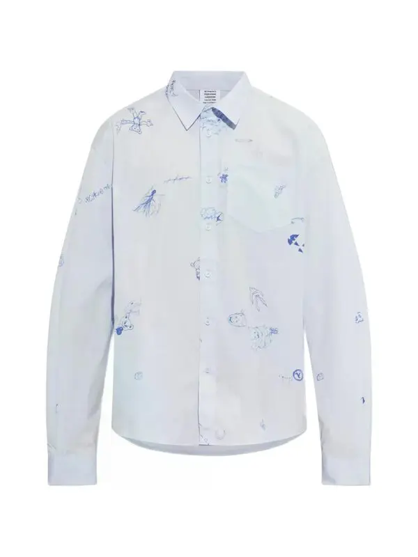 Vetements Doodle-print Buttoned Shirt