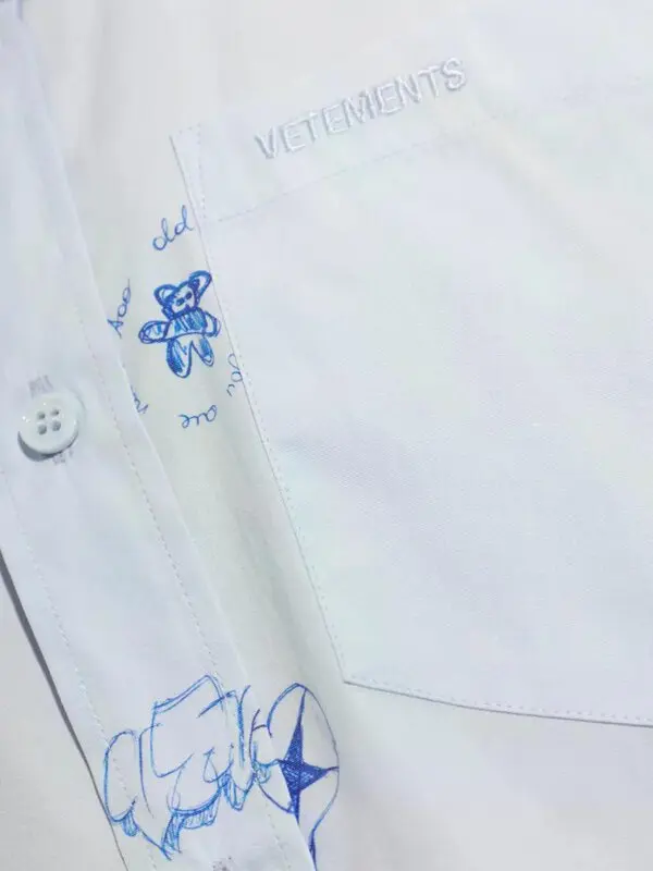 Vetements Doodle-print Buttoned Shirt