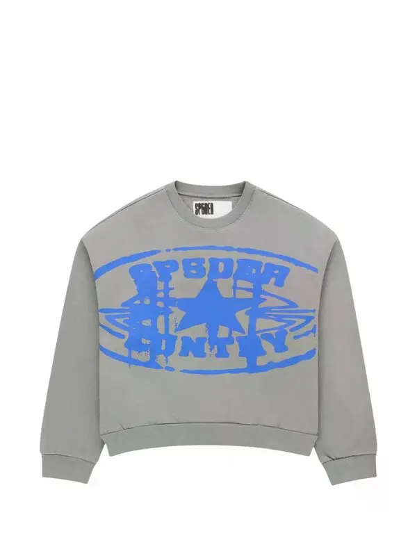 SP5DER Graphic-print Crew-neck Sweater