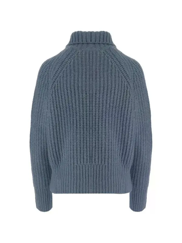 ALLUDE Ribbed-knit Quarter-zip Sweater