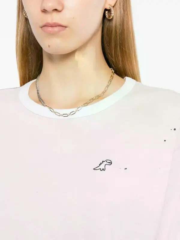 AGNES B. Logo-embroidered T-shirt