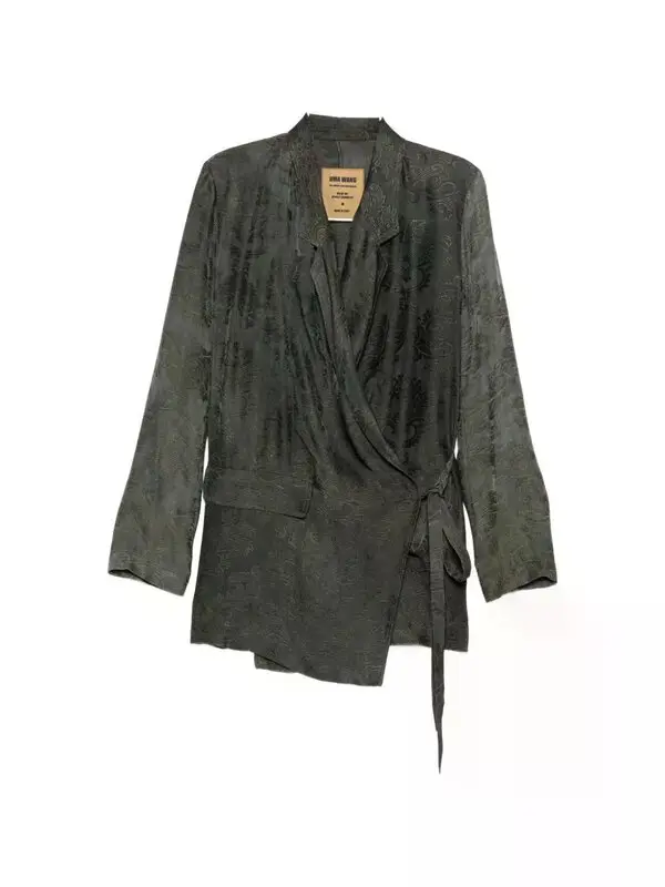 UMA WANG Damask Pattern Wrap Jacket