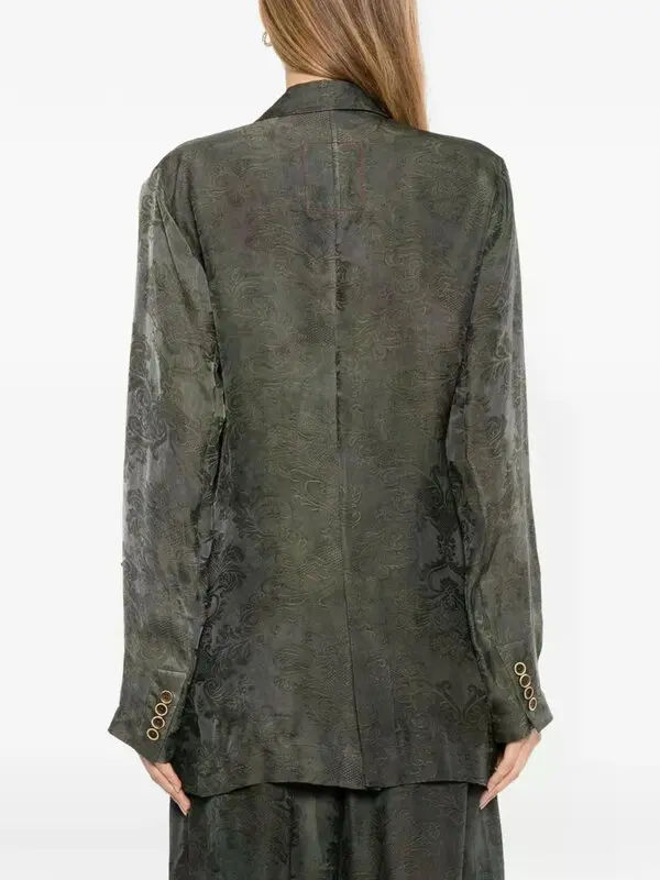 UMA WANG Damask Pattern Wrap Jacket