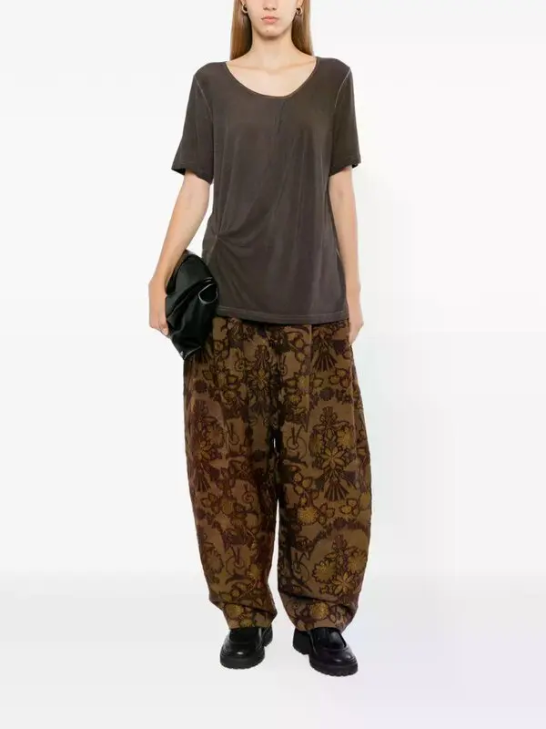 UMA WANG Floral-jacquard Trousers