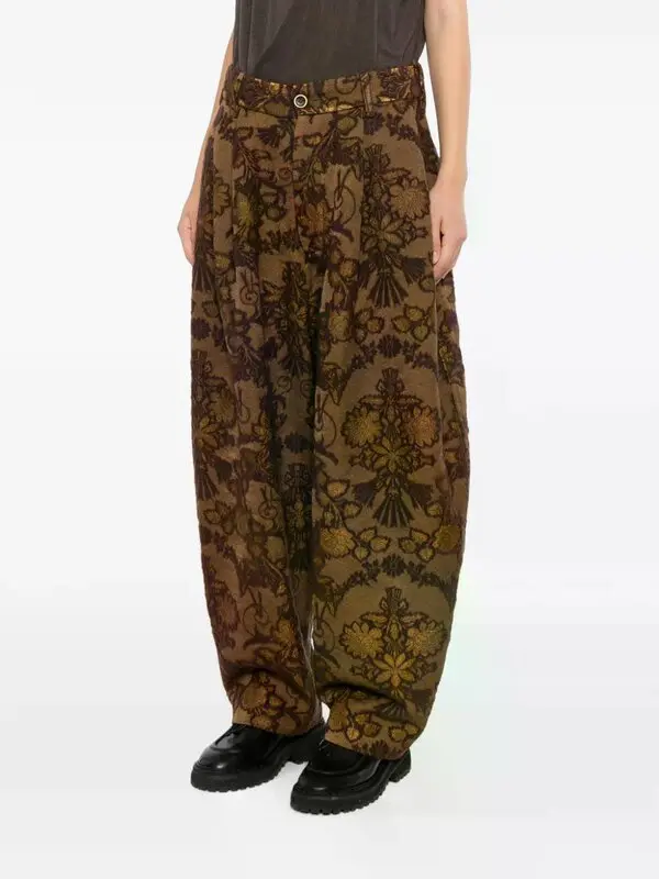 UMA WANG Floral-jacquard Trousers