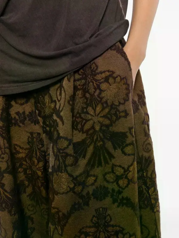 UMA WANG Floral-jacquard Trousers