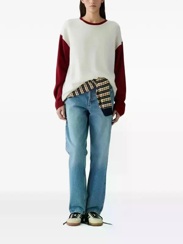 Guest In Residence Color-block Cashmere Sweater - Neutrals