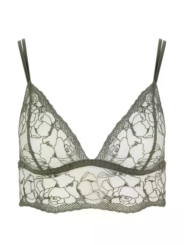 FLEUR OF ENGLAND Iona Longline Boudoir Bra - Green