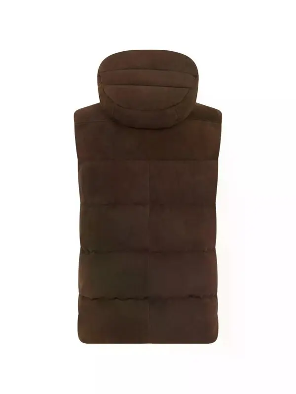 MOORER Hooded Quilted Vest