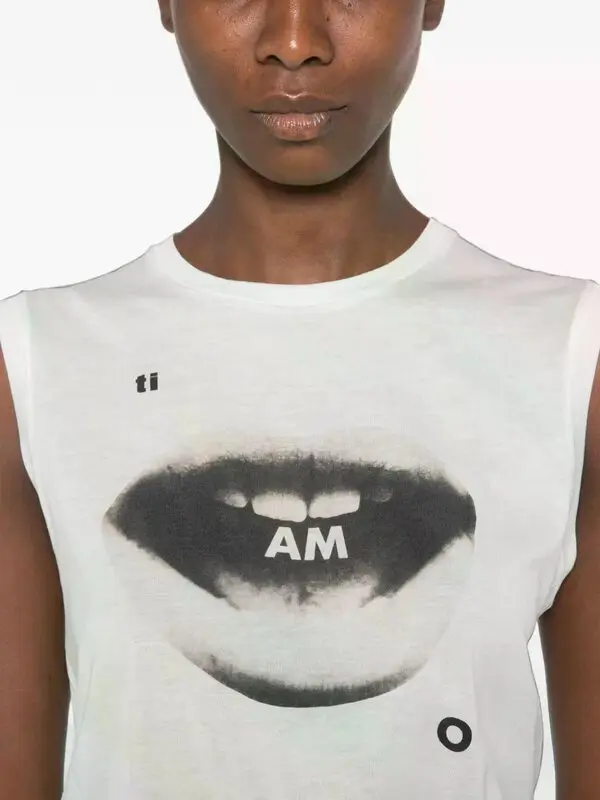 Fendi Graphic Print Sleeveless Top