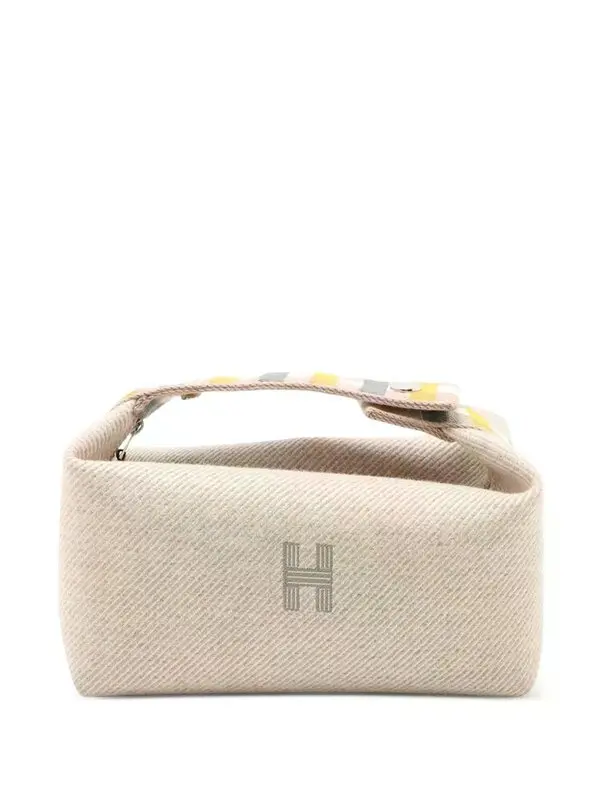 Hermès Small Wool Bride A Brac Au Carre Case Vanity Bag - Neutrals