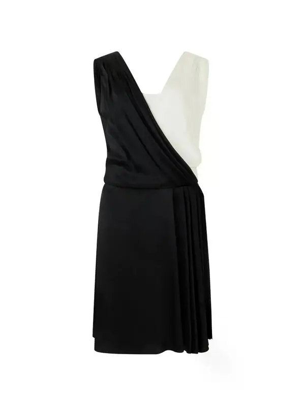Alberta Ferretti Two-tone Draped Mini Dress